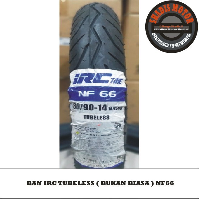 Jual Ban Motor Merk IRC Tubeless Tipe NF66 Ukuran 80/90 Ring 14 Ban ...
