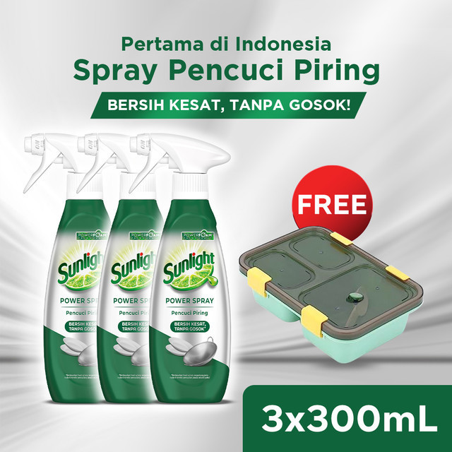 Jual Buy 3 Sunlight Power Spray 300ml FREE Ecentio Lunch Box | Shopee ...