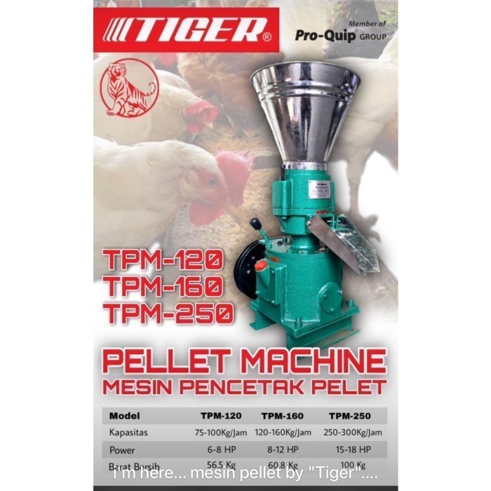 Jual (TPM-160 TIGER) Mesin Pelet Pellet TPM160 TIGER / Pellet Machine ...