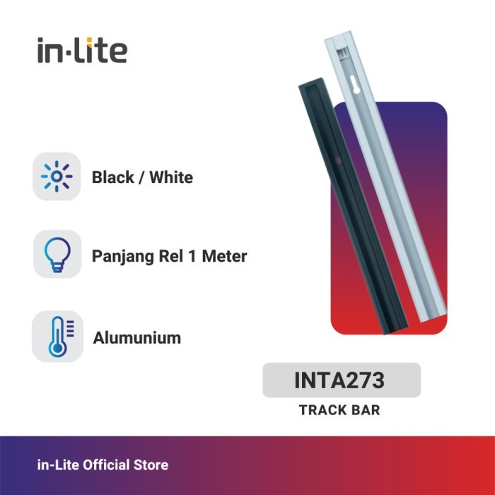 Jual INLITE TRACK BAR REL LAMPU TRACK LIGHT - INTA273 - Putih Hitam ...