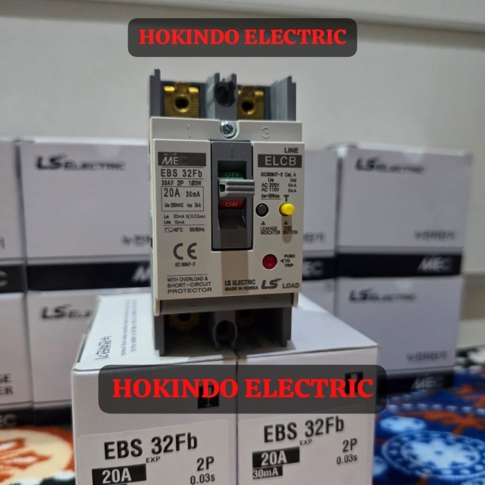 Jual ELCB LS 2P 20A 30MA / LS EBS-32FB 20A / ELCB EBS-32FB 2P 20A 30MA ORIGINAL LS ELECTRIC MADE ...