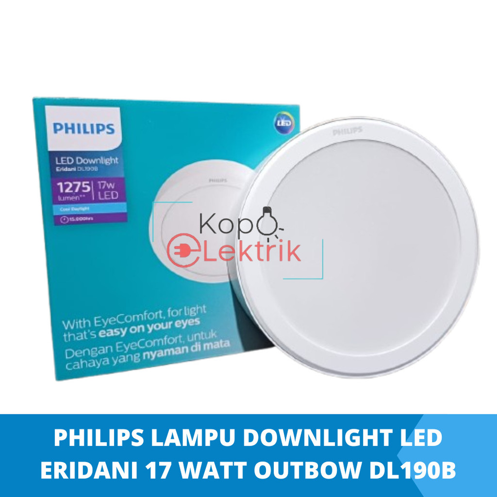 Jual Philips Lampu Downlight Led Eridani 17 Watt 22 Watt Outbow DL190B ...