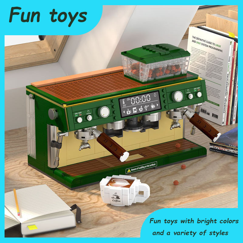 Jual GENIUS PLAY- Retro Dual Simulation Mini Coffee Machine - Creative ...