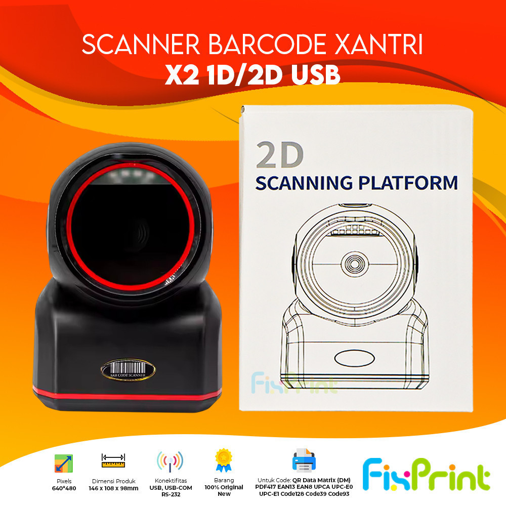 Jual QR CodeBarcode Scanner Xantri Scan Omni X2 1D 2D Scan Scanner ...