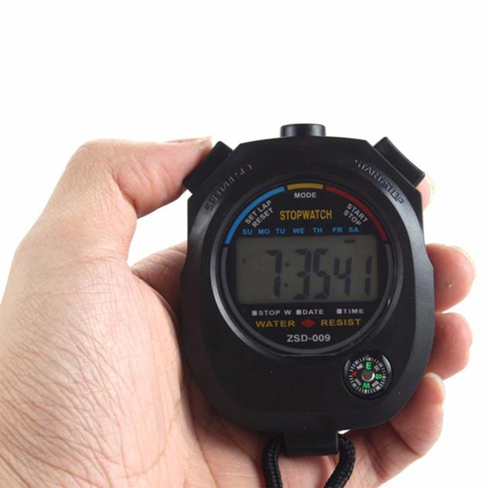 Jual New Classic Manual Countdown Timer LCD Handheld Sports Stopwatch ...