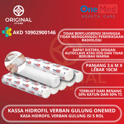 Jual Kasa Perban One Med Hidrofil ROLL Onemed 3,6 m x 10 cm Kassa ...