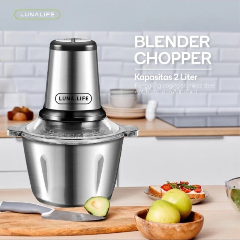 Jual Chooper Stainless Steel 2 Liter FP 02 Magic Chopper 2 Liter Luna ...