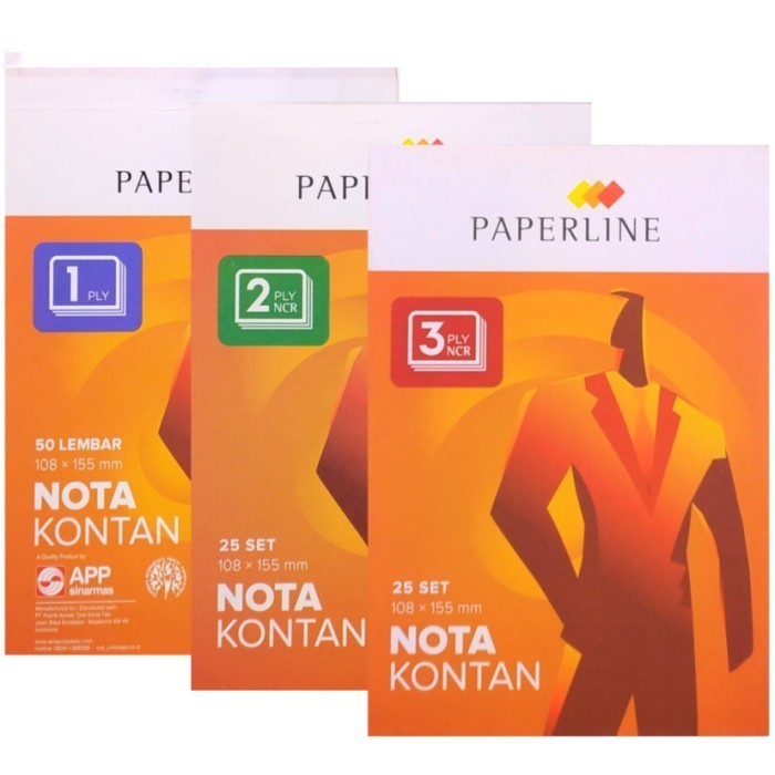 Jual Buku nota kontan paperline 3ply/2ply/1ply /nota besar / nota kecil ...