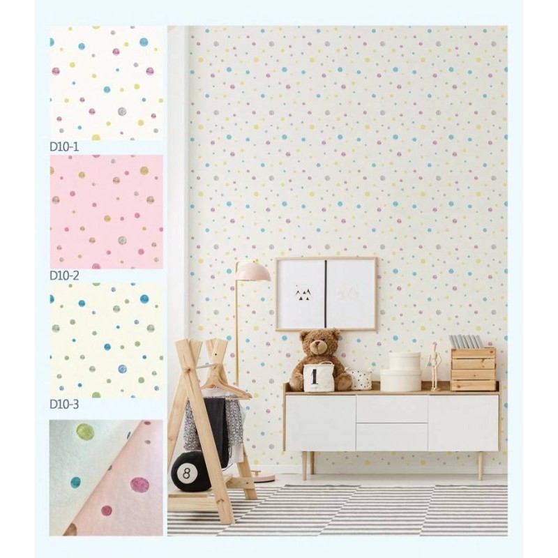 Jual Wallpaper Dinding Lingkaran Bulat Modern Simple Biru Merah Coklat ...