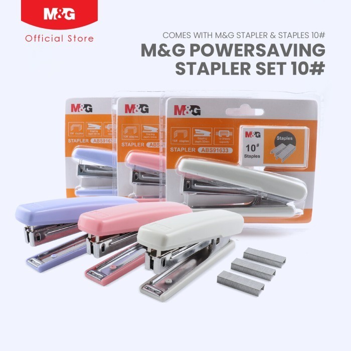 Jual M&G Stapler Set 10# Free Staples /M&G Staples HD-10 Bonus isi ABS92694 Berkualitas | Shopee ...