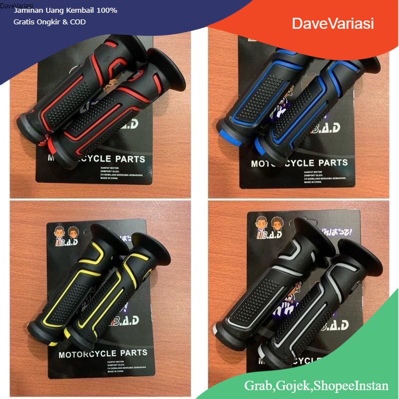 Jual Sepasang Handgrip handgrip garis neon untuk semua motor universal ...
