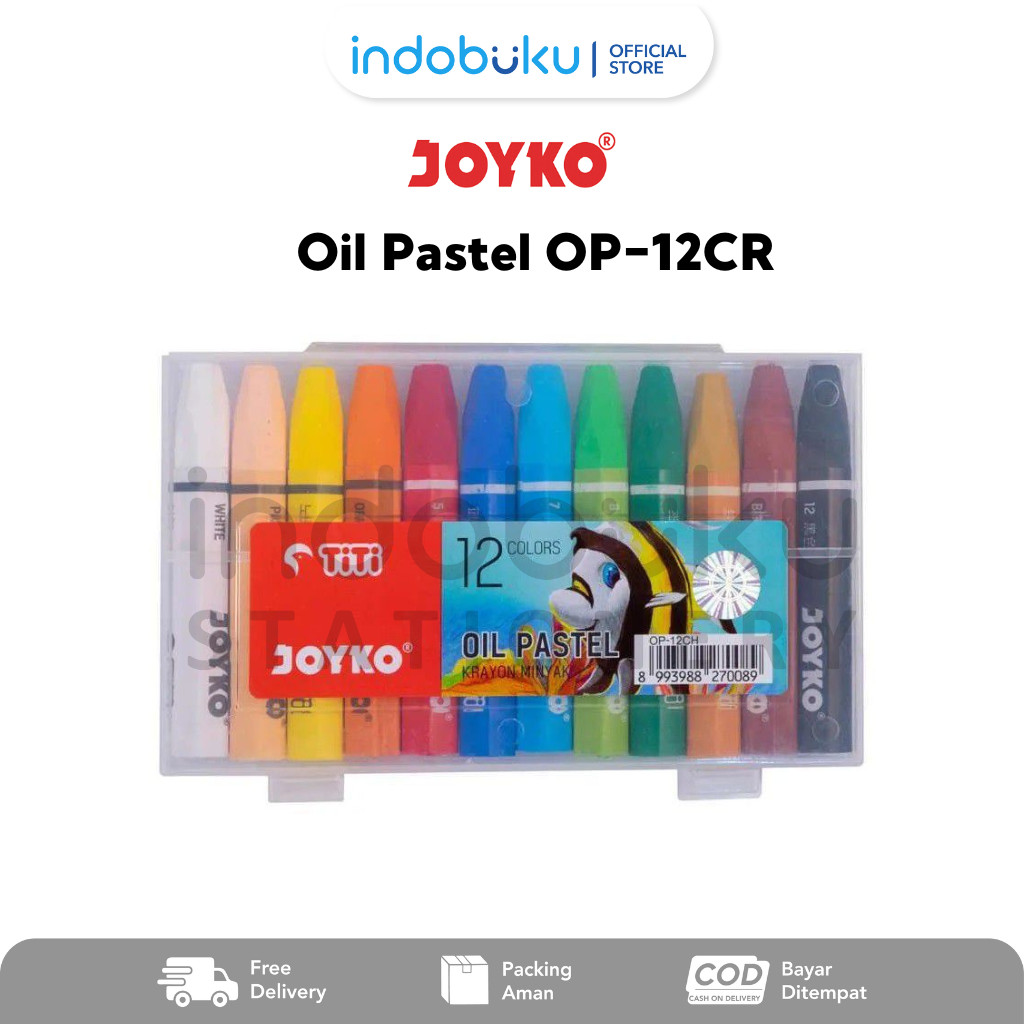 Jual Oil Pastel 12 Colors Krayon Minyak 12 Warna Joyko OP-12CR | Shopee ...
