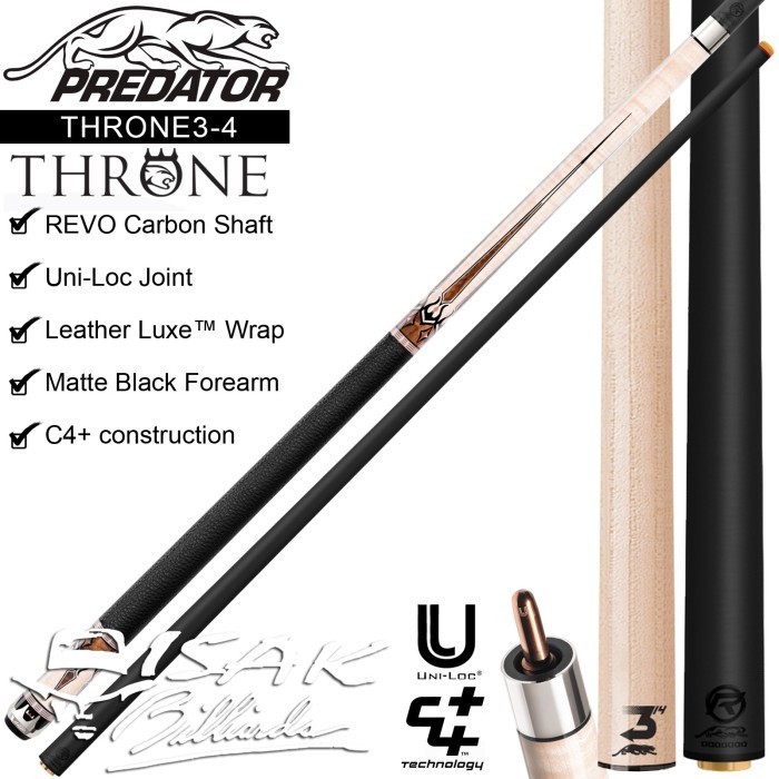 Jual PROMO SUPER DIKON 65% Predator Cue Throne3 4 - Low Deflection Billiard Stick Biliar Stik ...