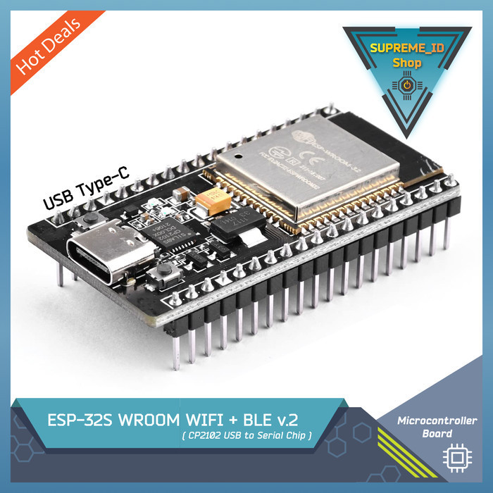 Jual ESP32 ESP-32 WROOM WIFI + BLE IoT Development Board (38Pin) CP2102 CH9102X CH340 | Shopee ...