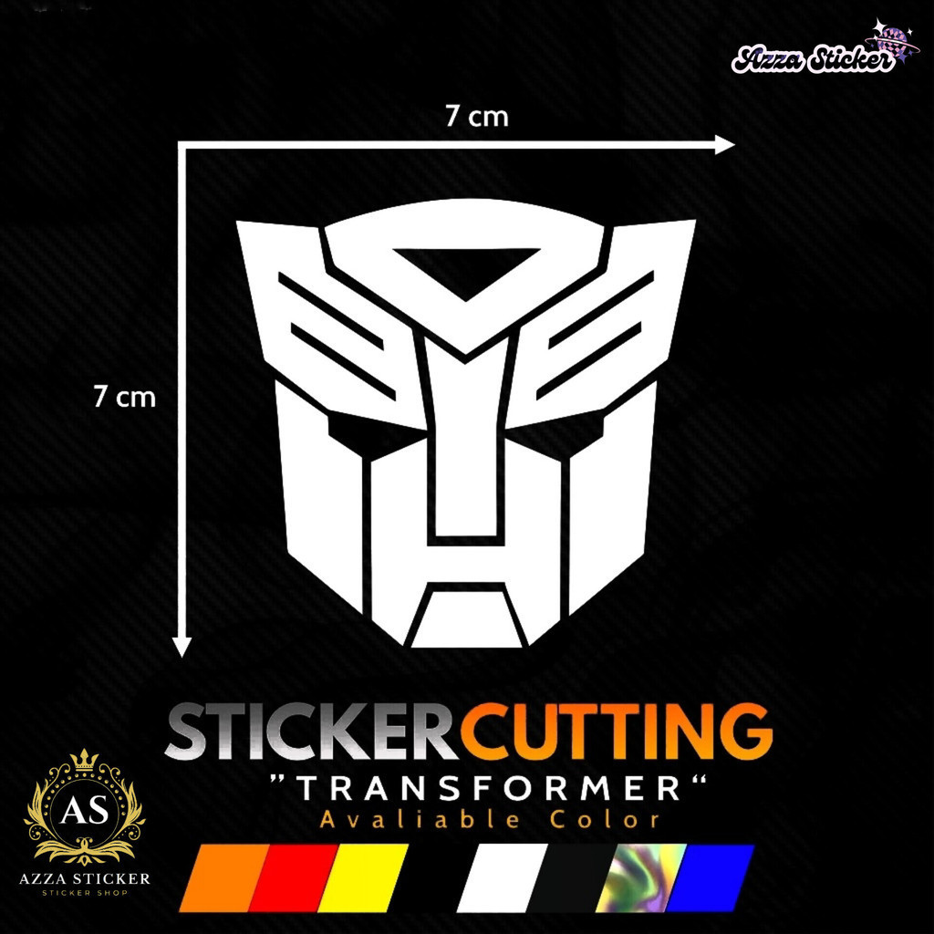 Jual STIKER CUTTING TRANSFORMER EMBLEM STICKER VIRAL HELM MOBIL MOTOR ...