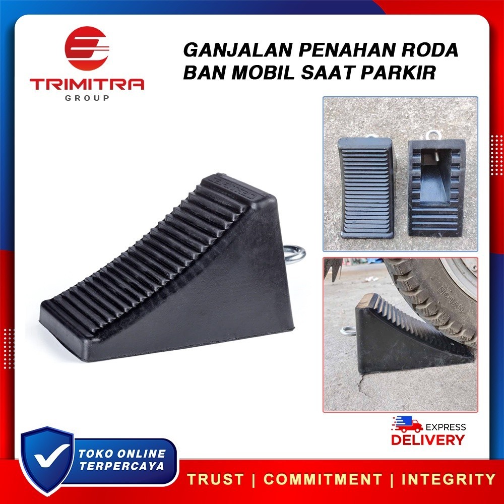 Jual Ganjalan Ban Mobil Parkir Penahan Roda / Rubber Wheel Parking ...