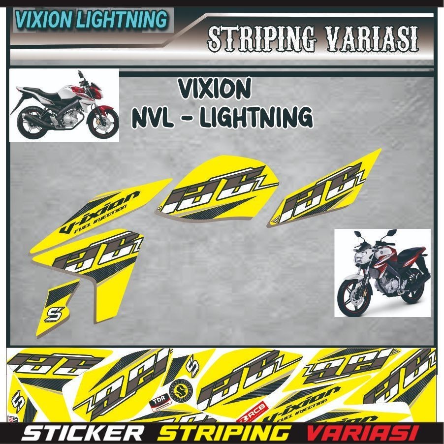 Jual STRIPING VIXION LIGHTNING VARIASI STIKER MOTOR VXION 150 VARIASI ...