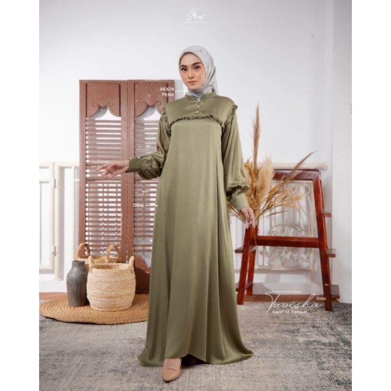 Jual SP ARRAFI HIJAB TAVISHA DRESS ELEGANT DRESS BAHAN RAYON PREMIUM ...