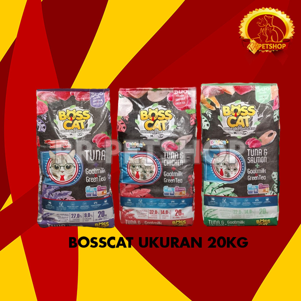 Jual Makanan Kucing Boss Cat Food Adult Kitten 20 Kg | Shopee Indonesia
