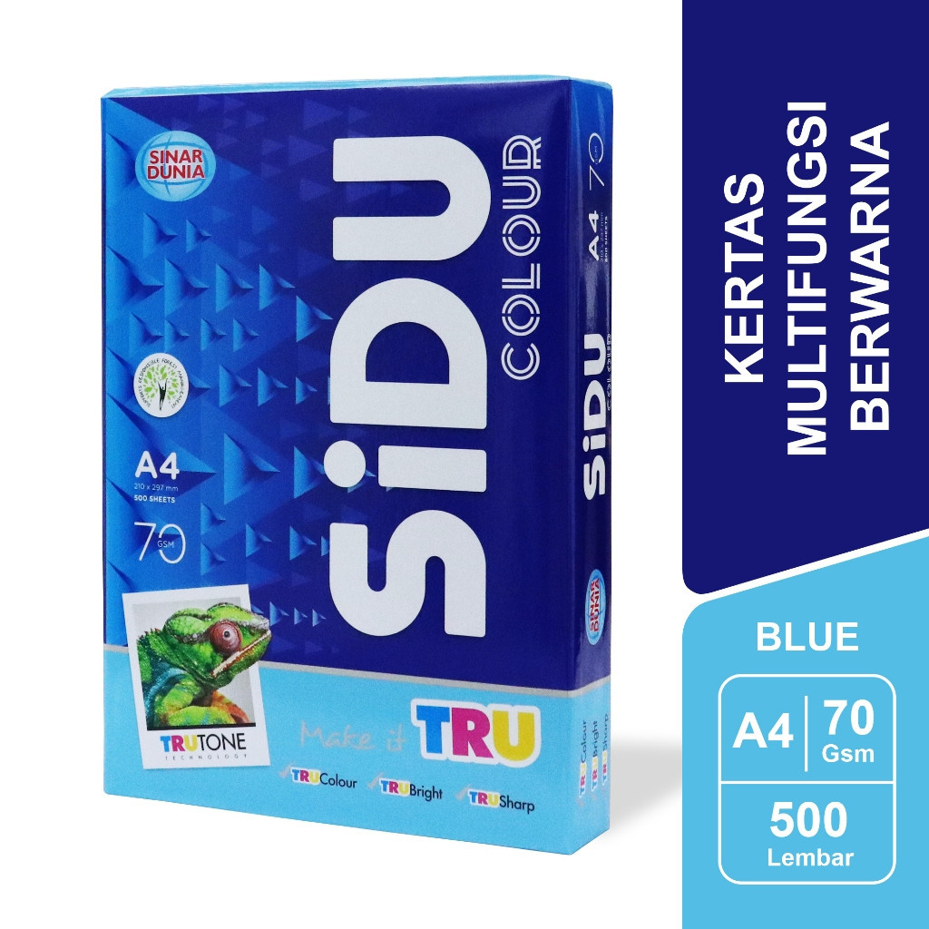 Jual [Stationery Spectrum] SiDU Kertas Fotocopy Warna Biru/Blue 70 GSM ...