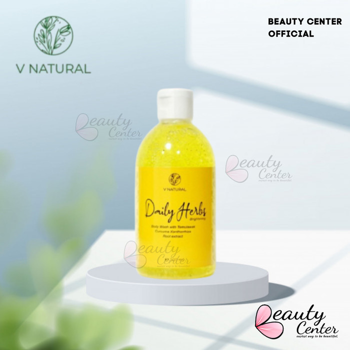 Jual V Natural Brightening Body Wash - Body Herbs ( Kuning ) | Shopee ...