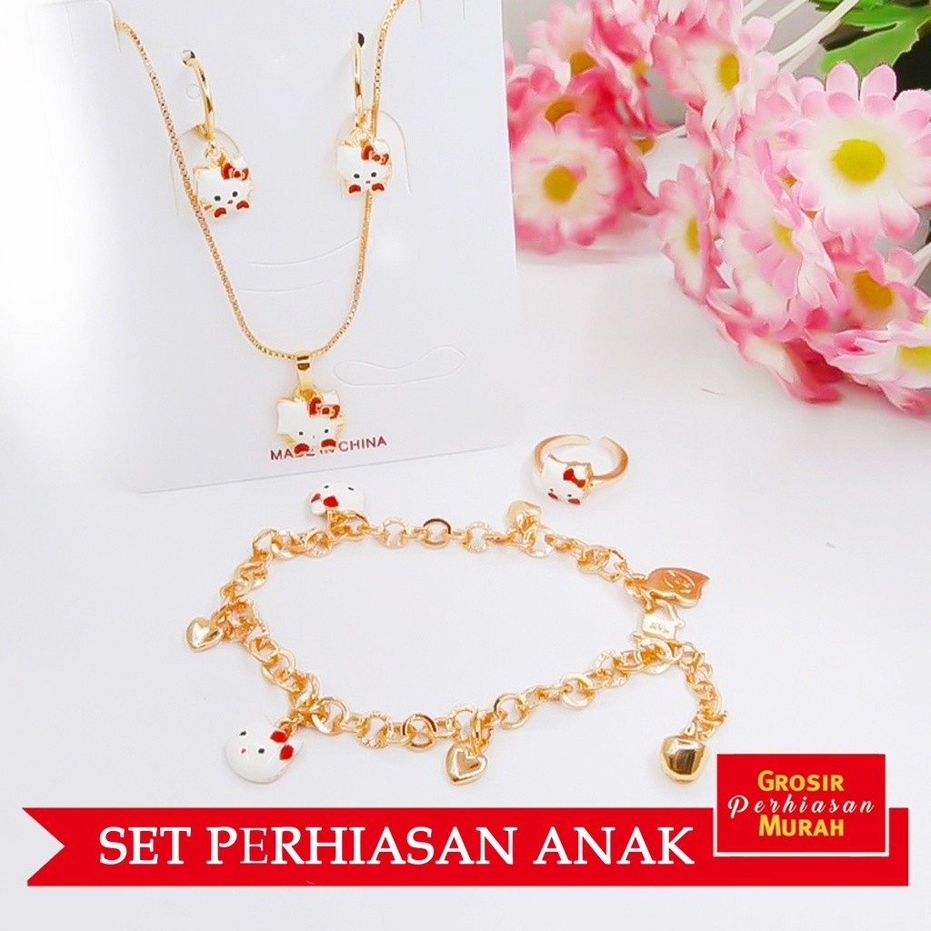 Jual Perhiasan Xuping Satu Set Cantik Motif Gold Terbaru Lengkap Banget markas import Mote ...