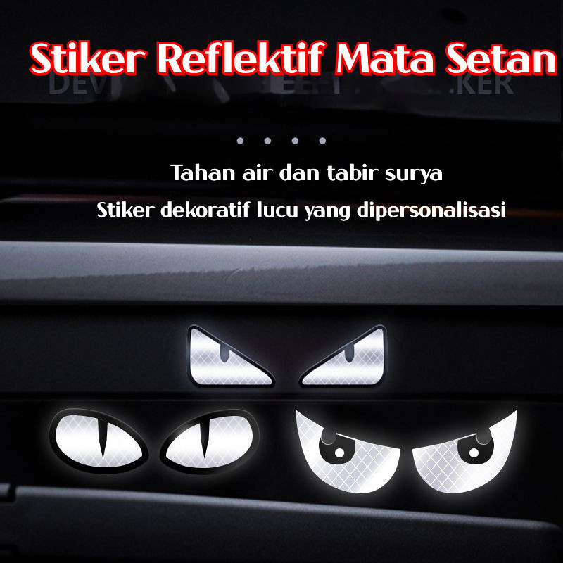 Jual Stiker Dekorasi Mobil Listrik/Stiker Reflektif Sepeda Motor /Mata ...