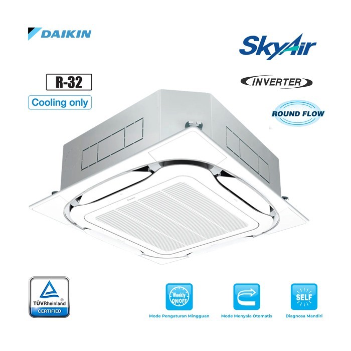 Jual AC DAIKIN CASSETTE 3PK 3 PK INVERTER (Round Flow) FCFC71DVM4M - AC ...