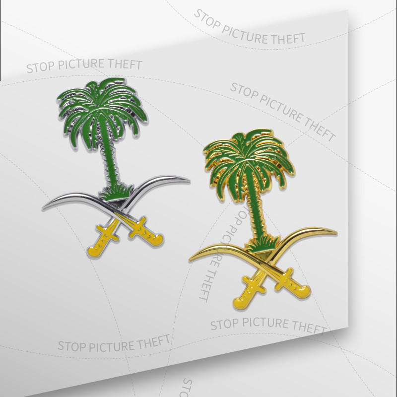 Jual 1Pcs 3D Metal Saudi Arabian Date Palm Tree Grille Emblem Badge For ...