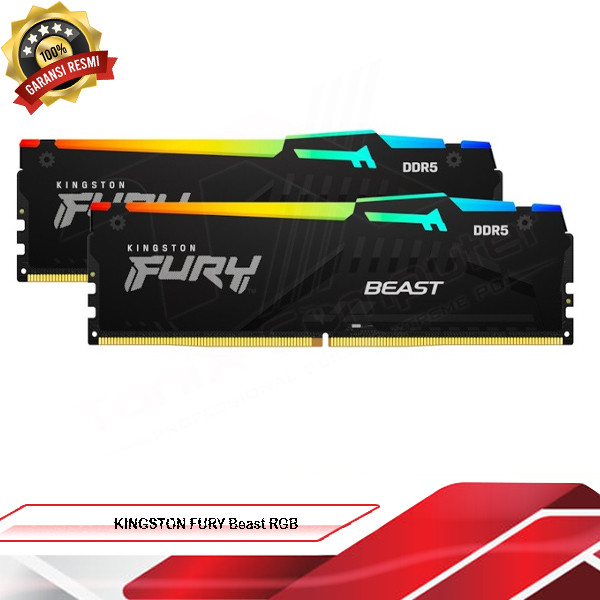 Jual KINGSTON KF556C36BBEAK2-64 | FURY Beast RGB 64GB (2x32GB) DDR5 5600MHz Memory | Shopee ...