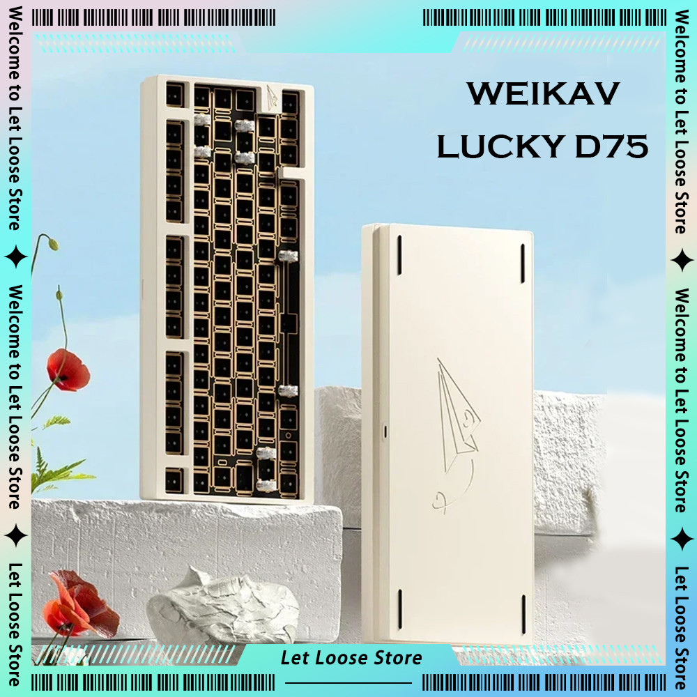 Jual Weikav Lucky D75 Mechanical Keyboards Suite Wireless Three-mode ...