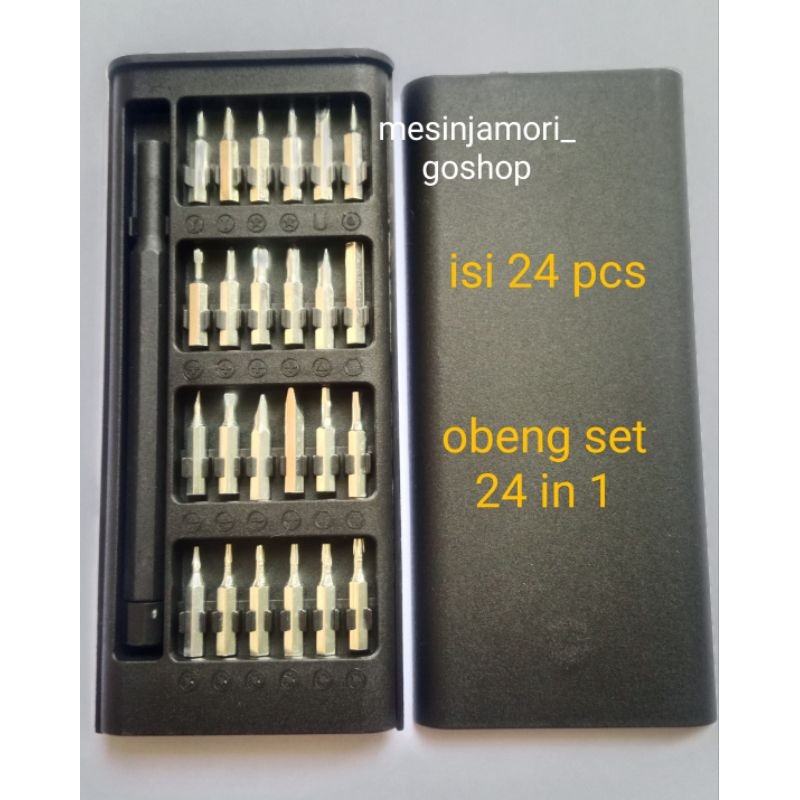Jual alat obeng set 24in1 multifungsi isi 24 reparasi hp jam ...