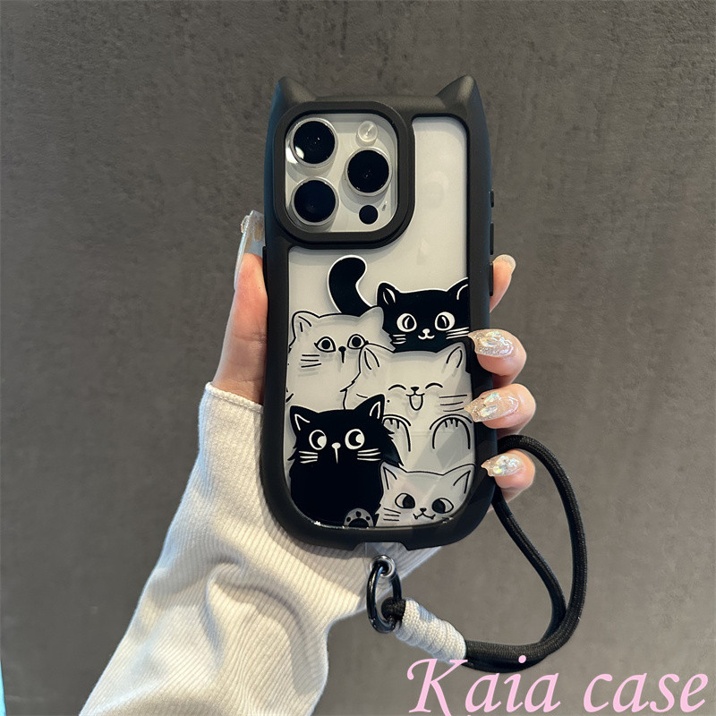 Jual case iPhone 15 Anak kucing hitam Casing ponsel cocok untuk iPhone ...