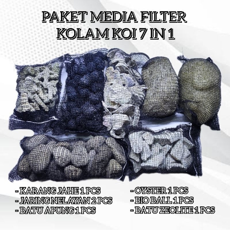 Jual Paket Media Filter Kolam Koi 7 in 1 Siap Pakai Media Filter Kolam ...
