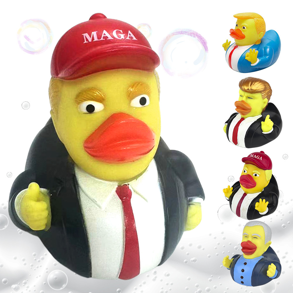 Jual Trump Rubber Duck Baby Bath Toys Trump Merchandise Rubber Duckies ...