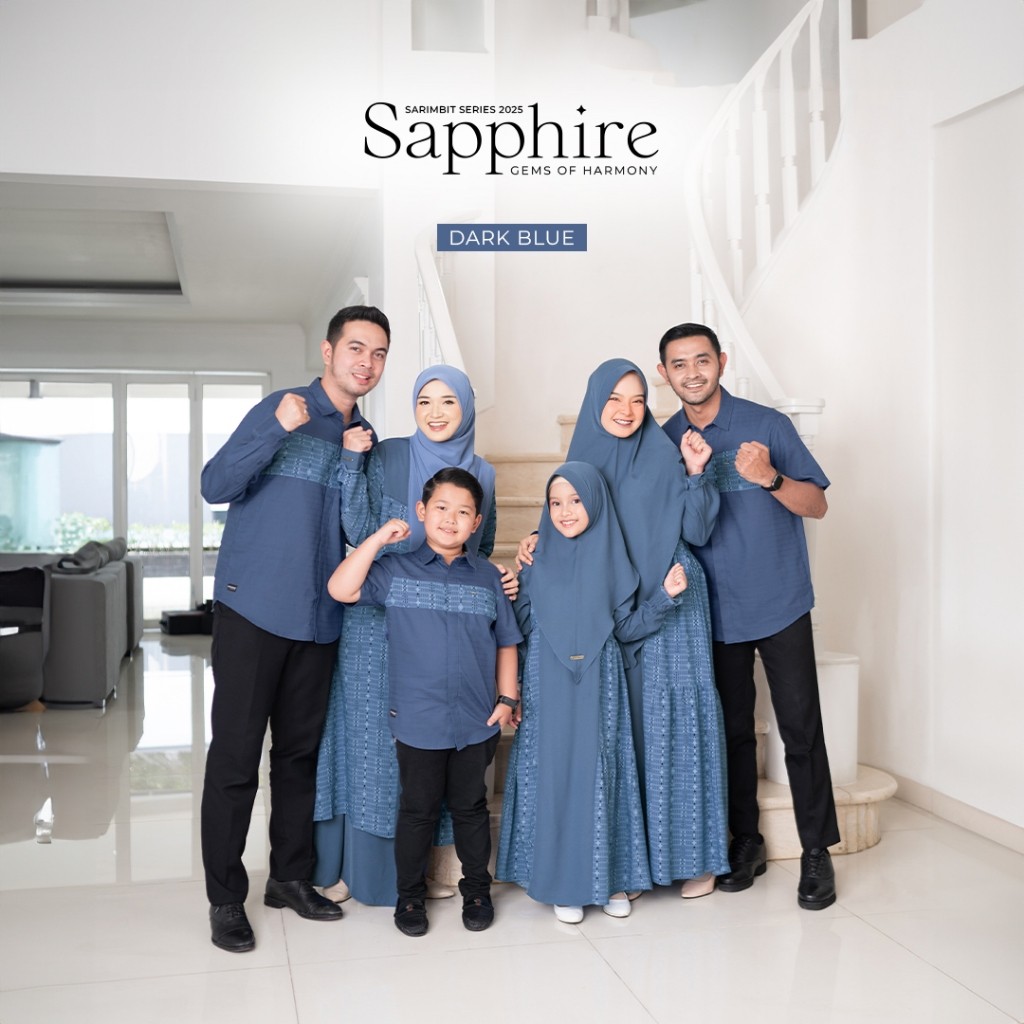 Jual YASMEERA - SARIMBIT SAPPHIRE 2025 - DARK BLUE - Family Set ...