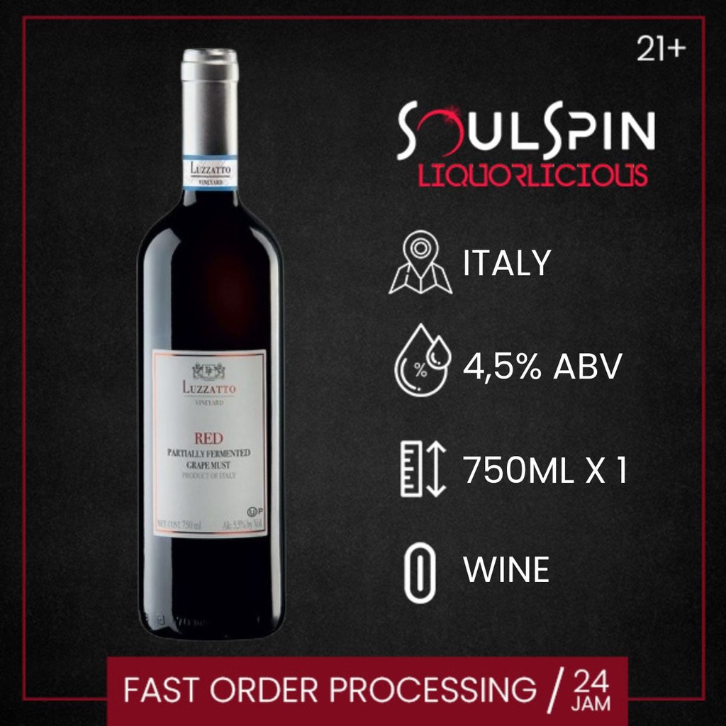 Jual Luzzatto Vineyard Red Partially Fermented Grape Must Red Wine ...