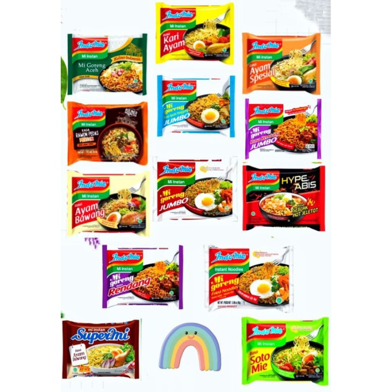 Jual Indomie Mie Instan Goreng dan kuah 85gr/JUMBO 129gr/Supermie/mie ...
