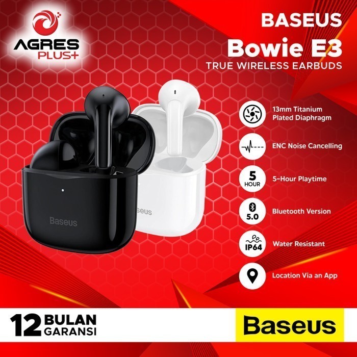 Jual BASEUS Bowie E3 TWS True Wireless Bluetooth Earphone Earbuds KADO ...
