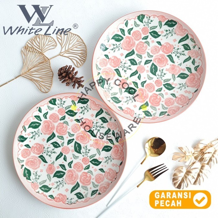 Jual WHITE LINE 1pcs MIDORI Moon Shape Plate 10,5in Piring Buah Ceper ...