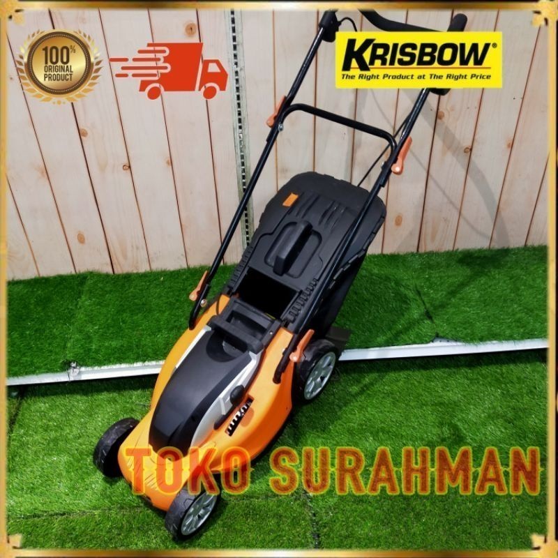 Jual Mesin Pemotong Rumput Dorong Listrik Krisbow 14 inch | Shopee ...