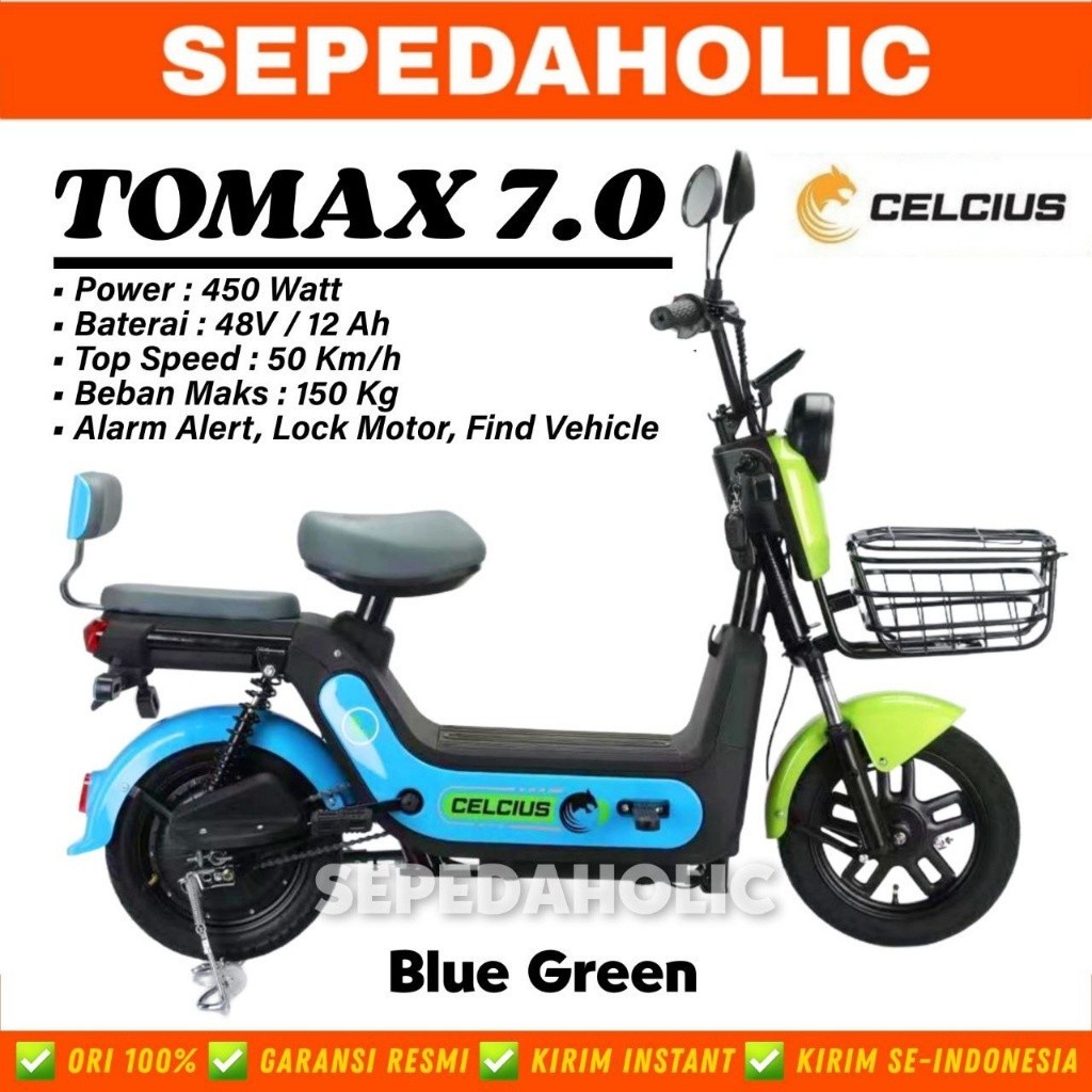 Jual Sepeda Listrik CELCIUS TOMAX 7.0 Electric E Bike 500 Watt 12 Ah ...