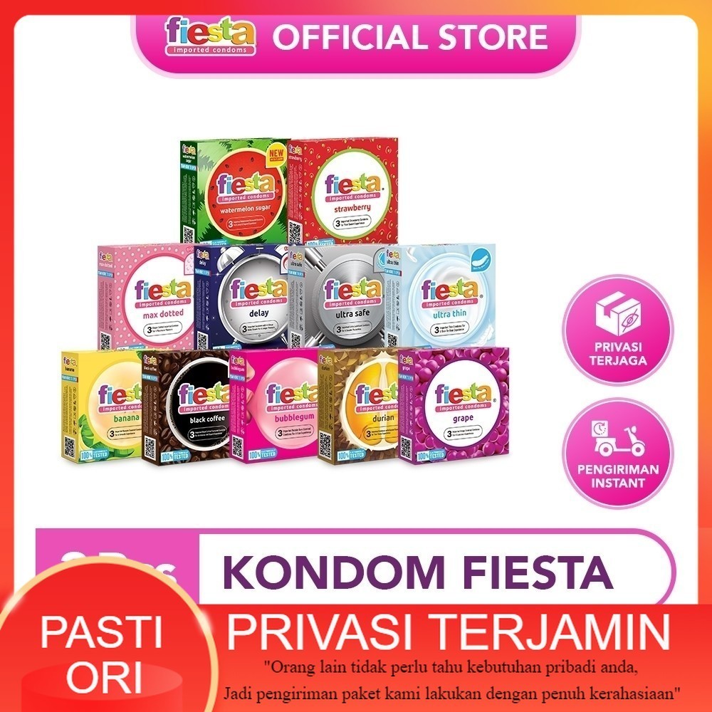 Jual Kondim Fiesta isi 3 pcs / Kondom Fiesta Berbagai Rasa isi 3 pcs ...