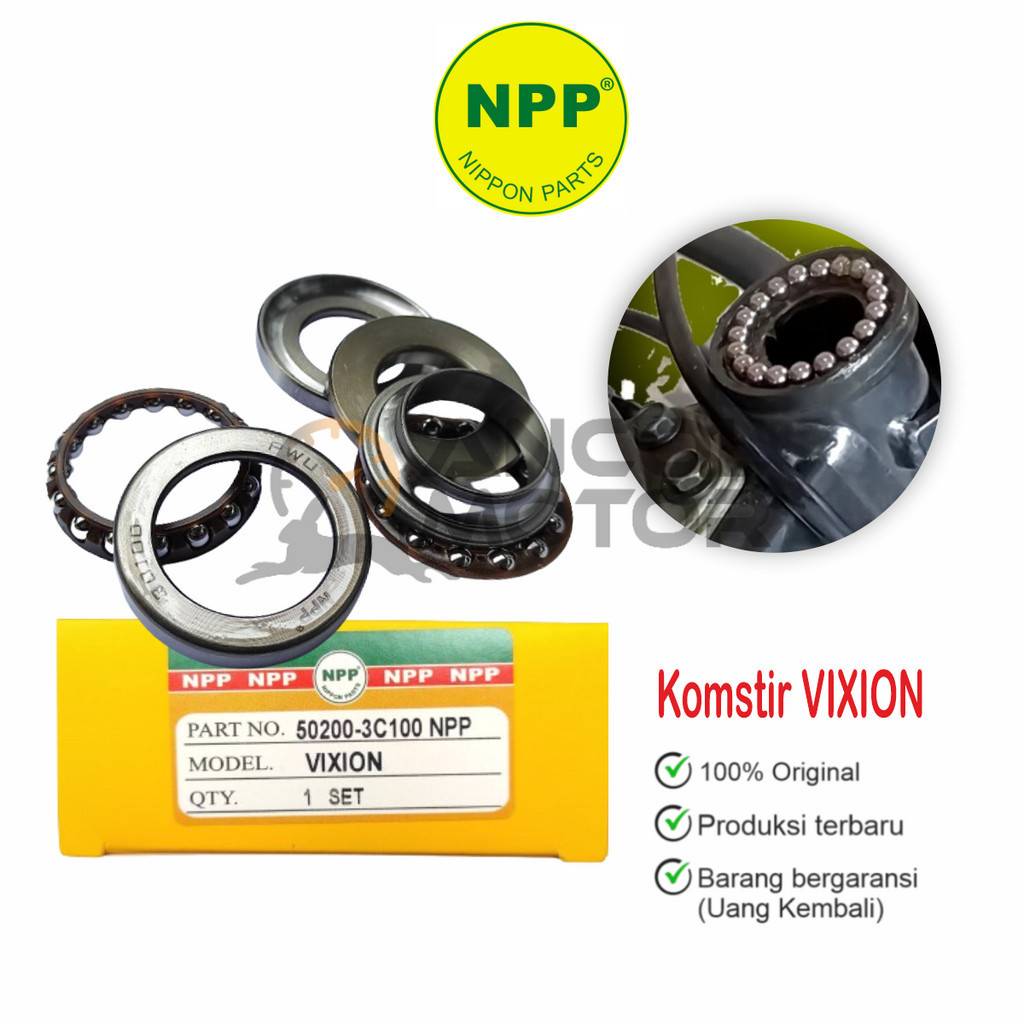 Jual NPP Komstir Vixion R15 Motor Sport Bearing Laher Stang Stir Yamaha ...