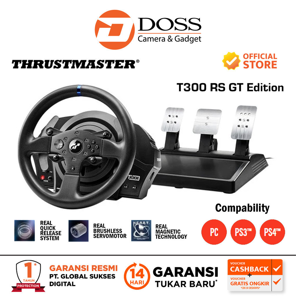 Jual Thrustmaster T300 RS GT Edition Racing Wheel T300RS Steering Wheel ...