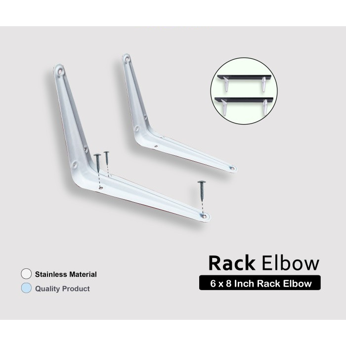 Jual Siku Rak Besi L Putih Uk 6x8 Inch l Shelf Bracket Harga 1 Pcs ...