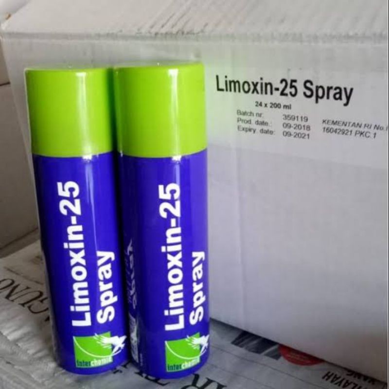 Jual LIMOXIN 25 SPRAY 200 ML OBAT LUKA MENCEGAH INFEKSI KULIT SAPI AYAM ...