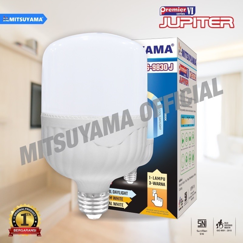 Jual Bohlam lampu LED Mitsuyama 15/20/30 W Jupiter Premier 3 Warna SNI / Bola Lampu | Shopee ...