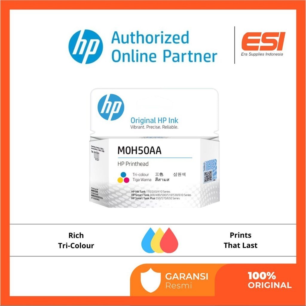 Jual HP M0H50A Tri-color Replacement GT Printhead (M0H50A) | Shopee ...