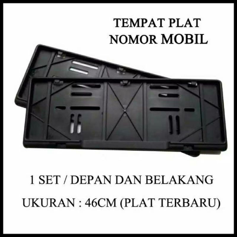 Jual TBL Tempat Plat Nomor Mobil / Cover plat nopol 46cm 1Set (Dpn ...